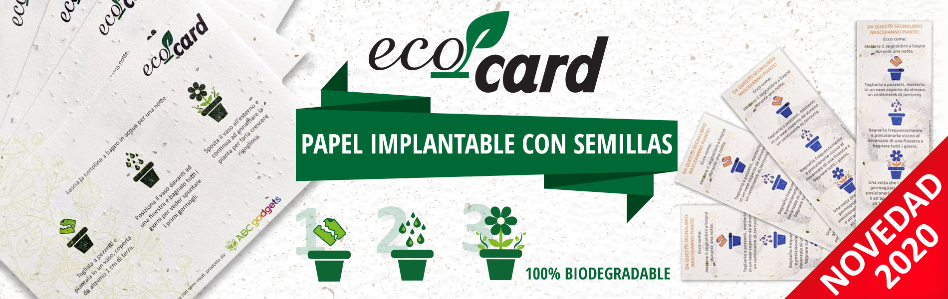 ¡La tarjeta postal patentada que contiene una planta de verdad! - ABC Green Gadgets